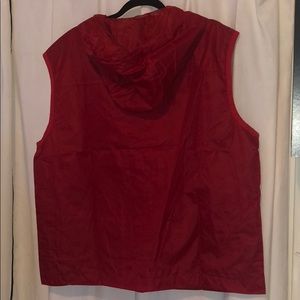 Jackets & Coats | Bright Red Windbreaker Vest With Hood Brand New ...